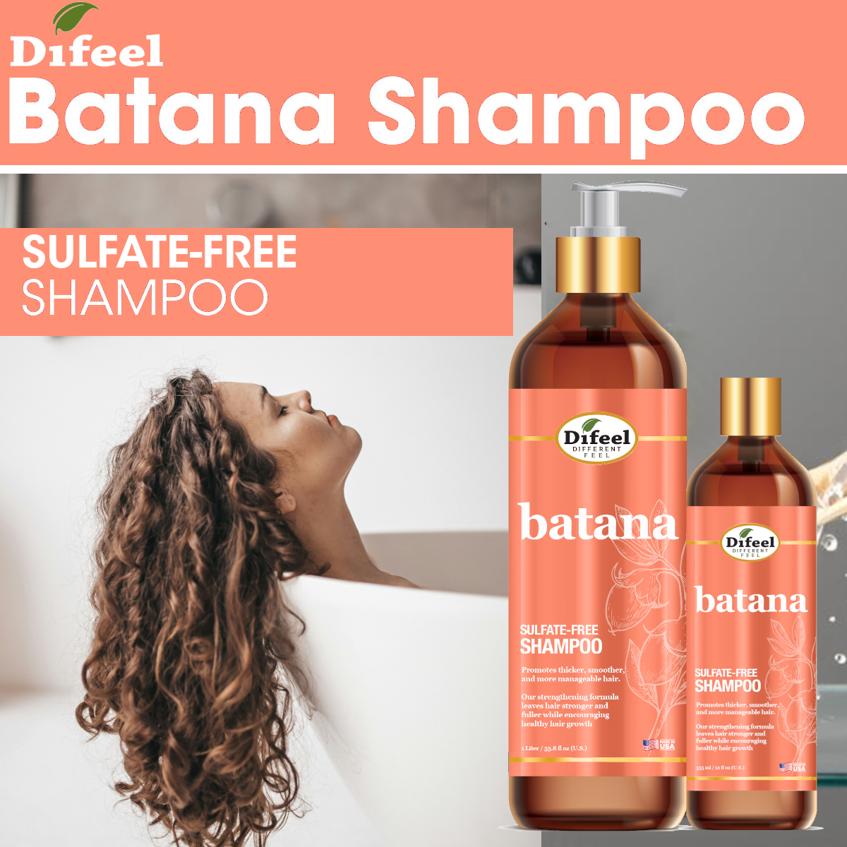 Difeel Batana Shampoo 12 Ounces - Sulfate Free Shampoo | difeel - find ...
