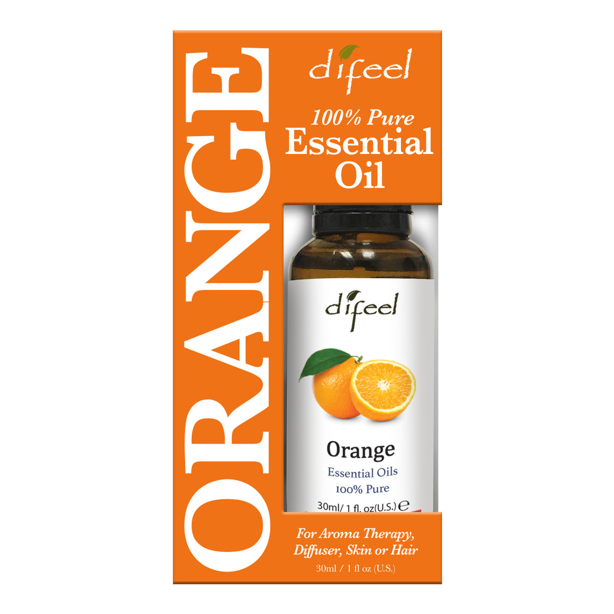 Difeel 100% Pure Essential Oil - Orange Oil, Boxed 1 oz. | difeel ...